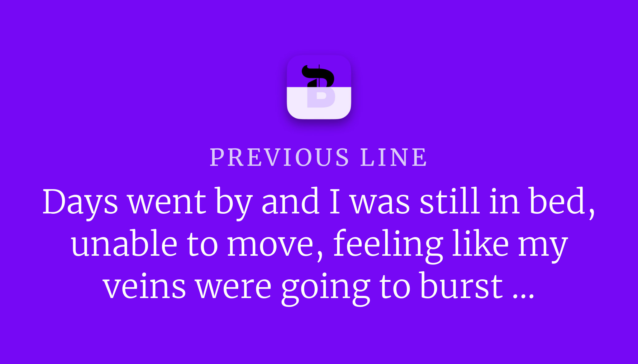 Write the next line!